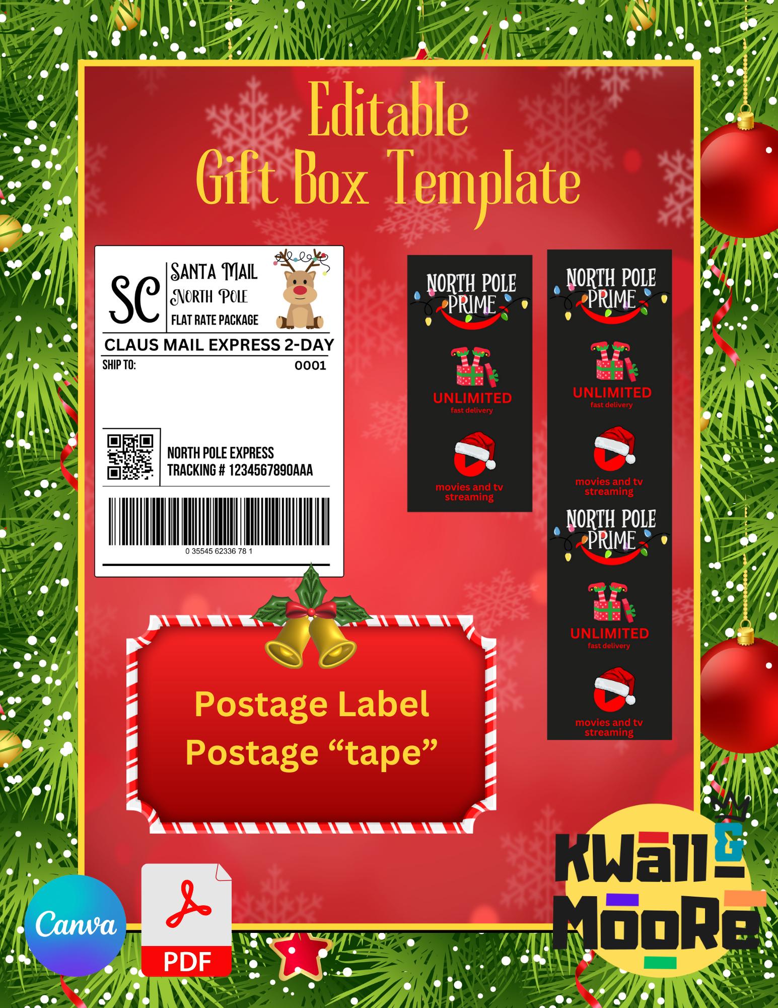 Editable North Pole Posted and Tape Template, Canvas Link, PDF Link ...