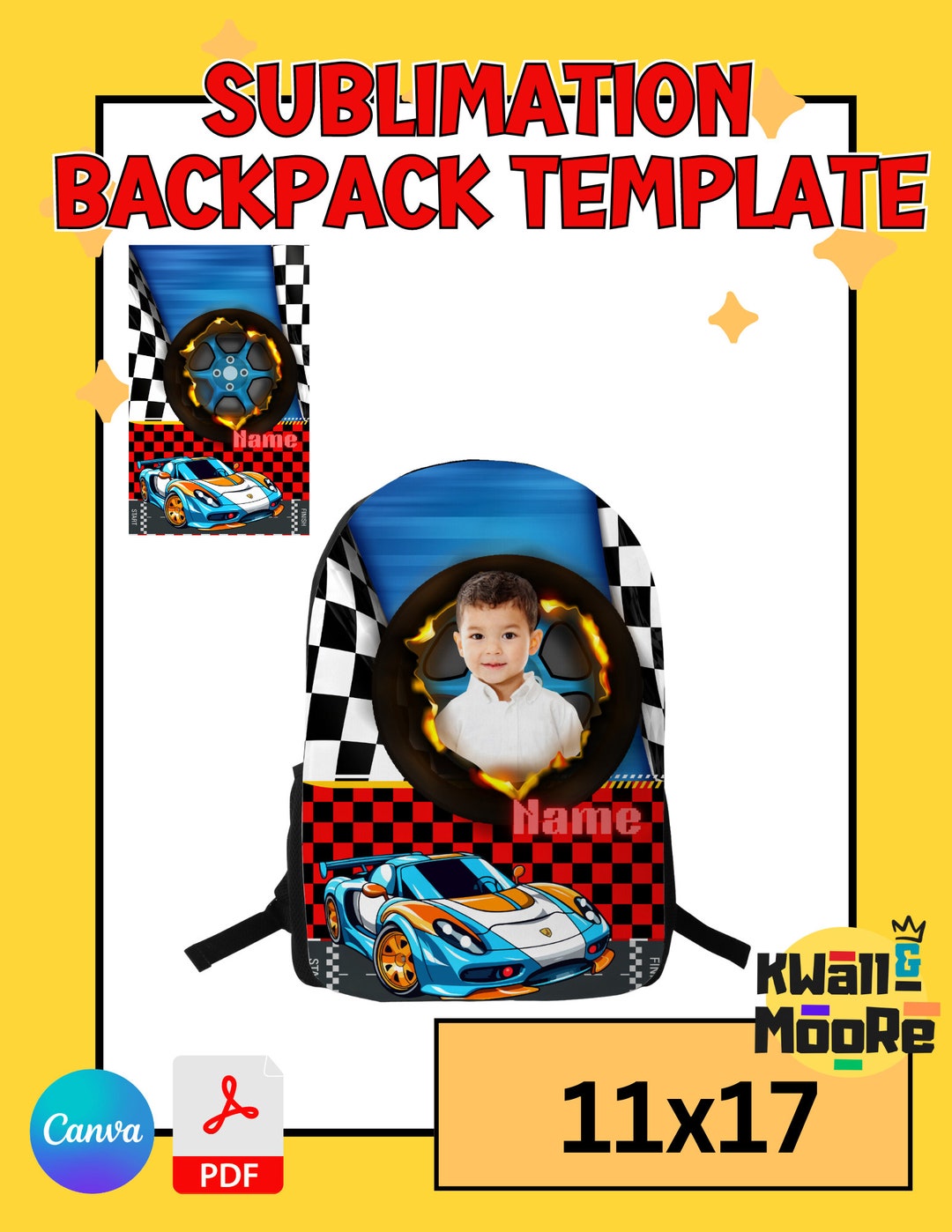 Canva Editable Backpack Sublimation Templates, Back to School ...