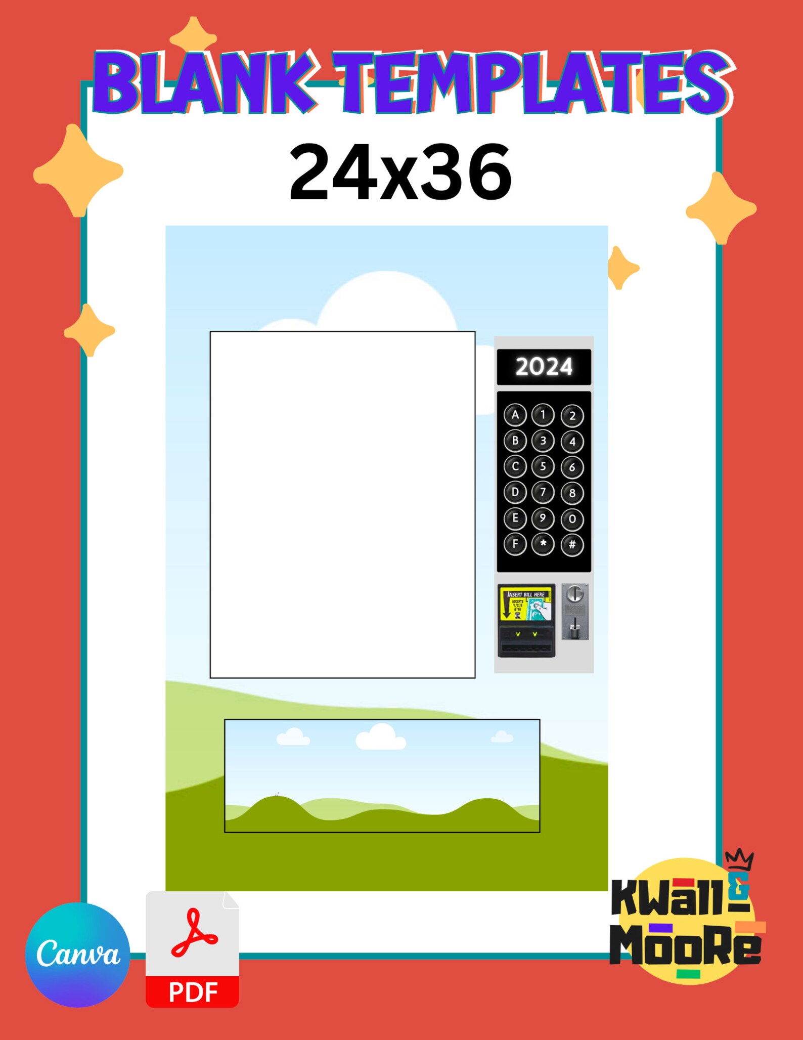 Huge 24x36 Drag & Drop Vending Machine Template, All Occasion Vending ...