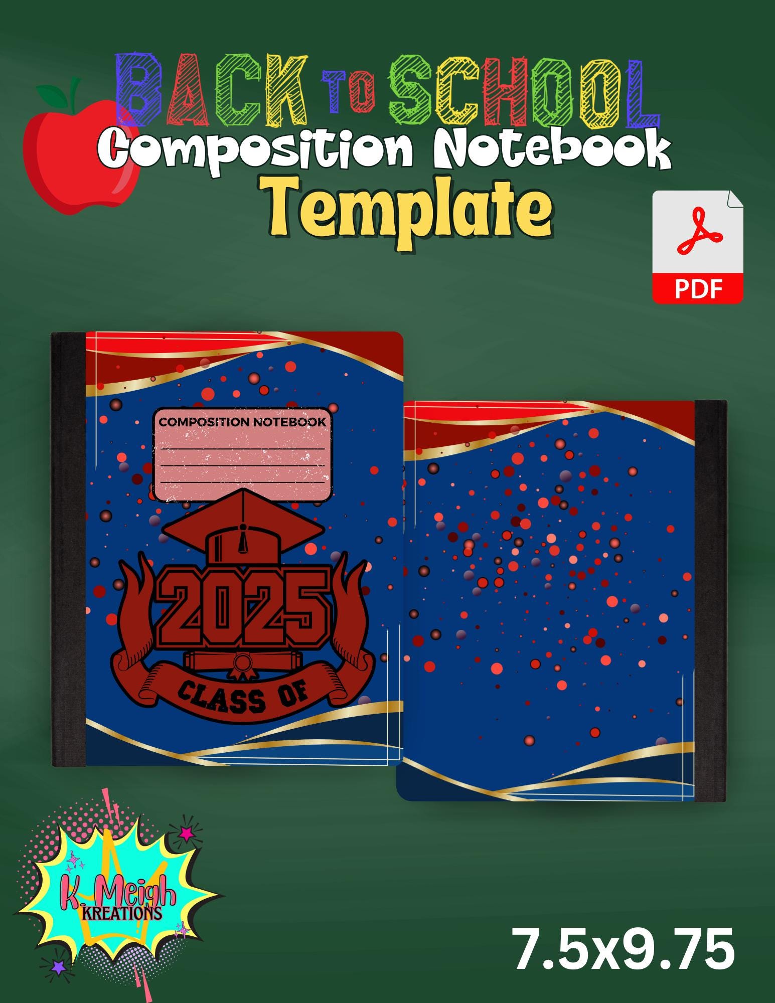 Editable Back 2 School Composition Notebook Template, Back to School ...