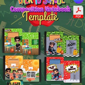 Editable Back 2 School Composition Notebook Template, Back to School ...