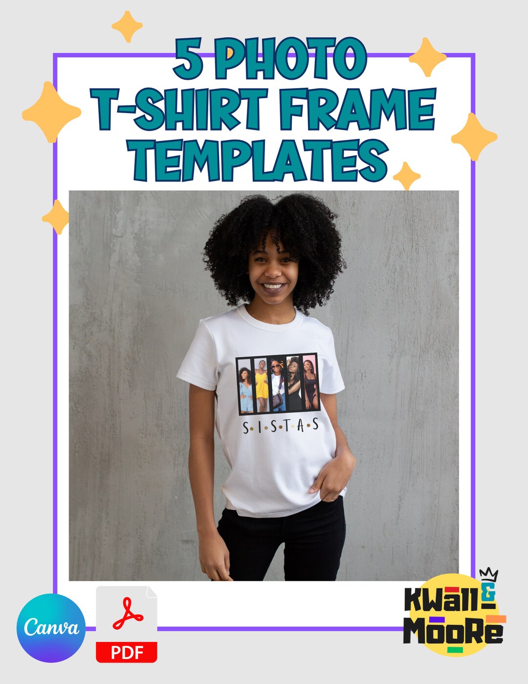 Editable Drag and Drop Sistas T-shirt Template, Canva Link, PDF Link ...