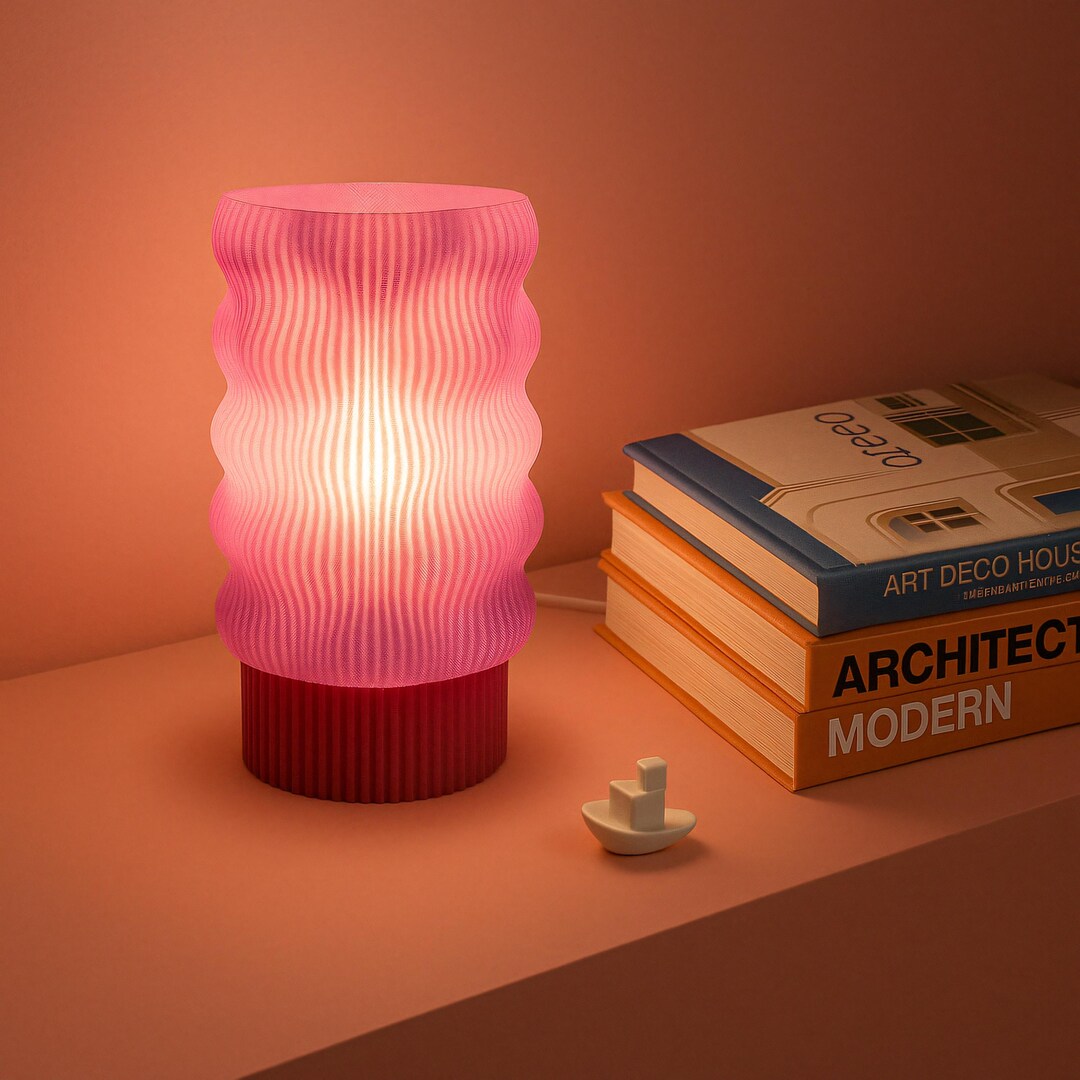 3D Printable Table Lamp, Decorative Lamp 3D STL, Aesthetics Table Lamp ...