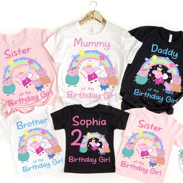Peppa Pig Family Birthday Shirts Png - Etsy