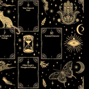 Celestial Tarot Mat: Sacred Altar Cloth With Celtic Cross - Etsy