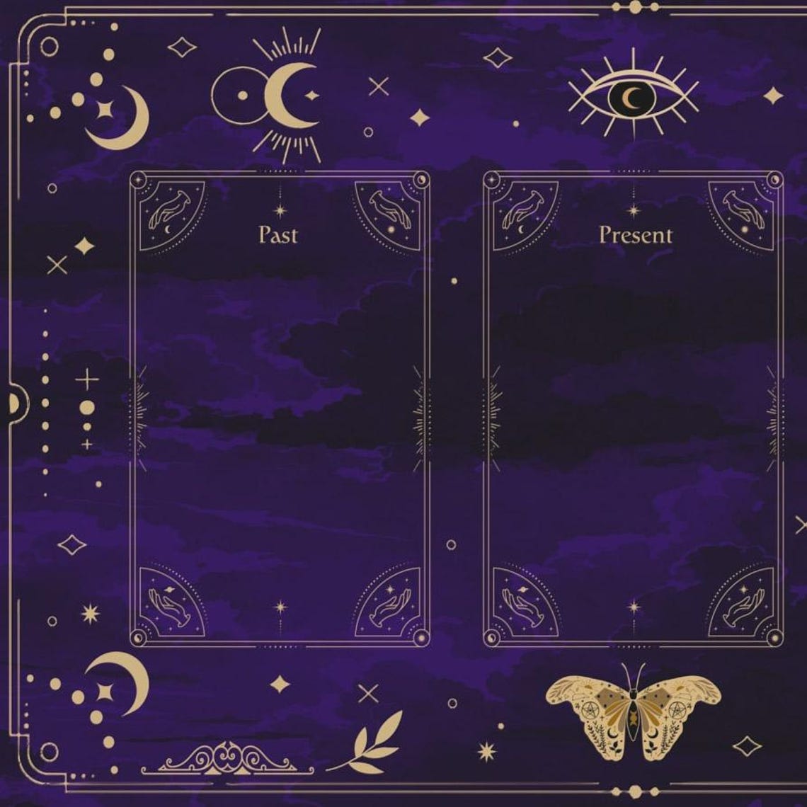 Tarot Mat - 3 Card Spread, "past - Present - Future" - Etsy