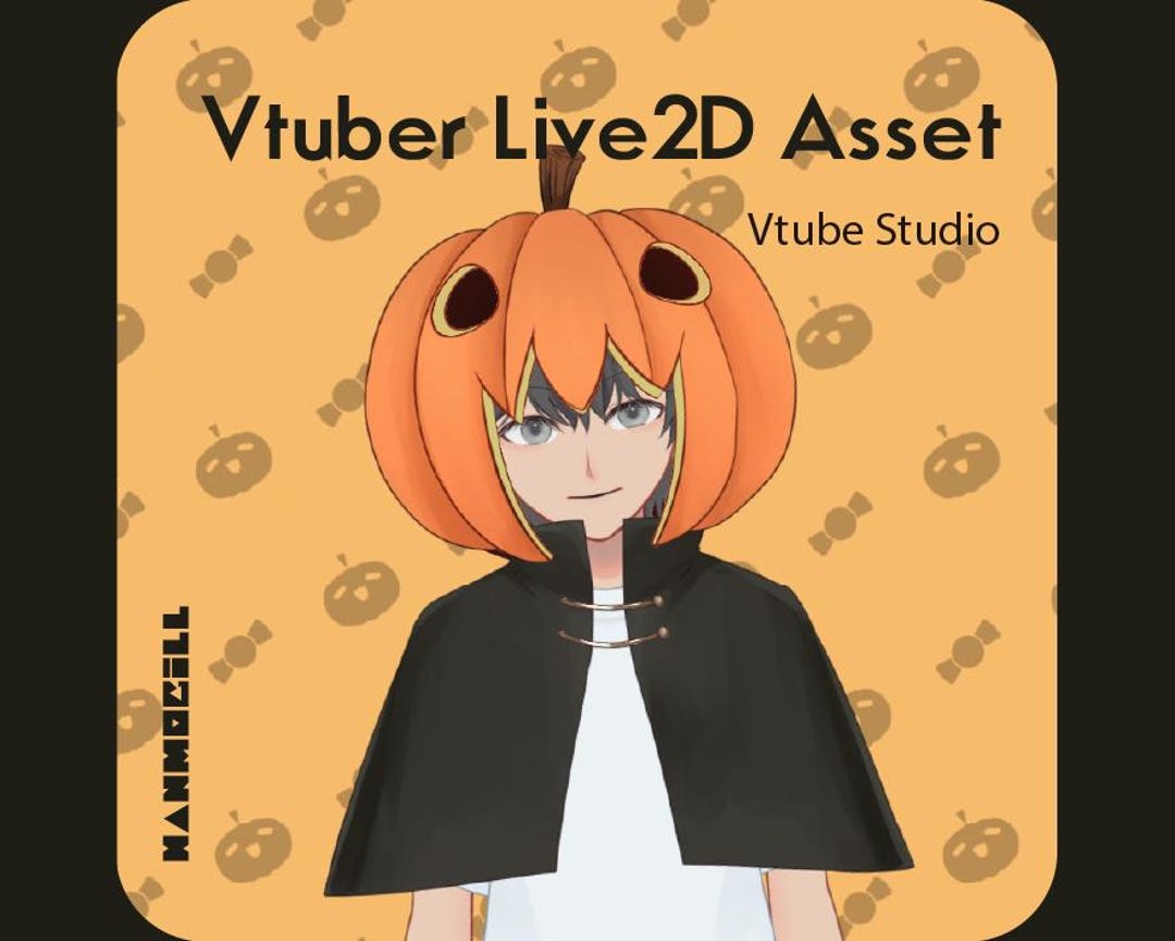 Pumpkin Costume Vtuber Live2d Asset Vtube Studio - Etsy