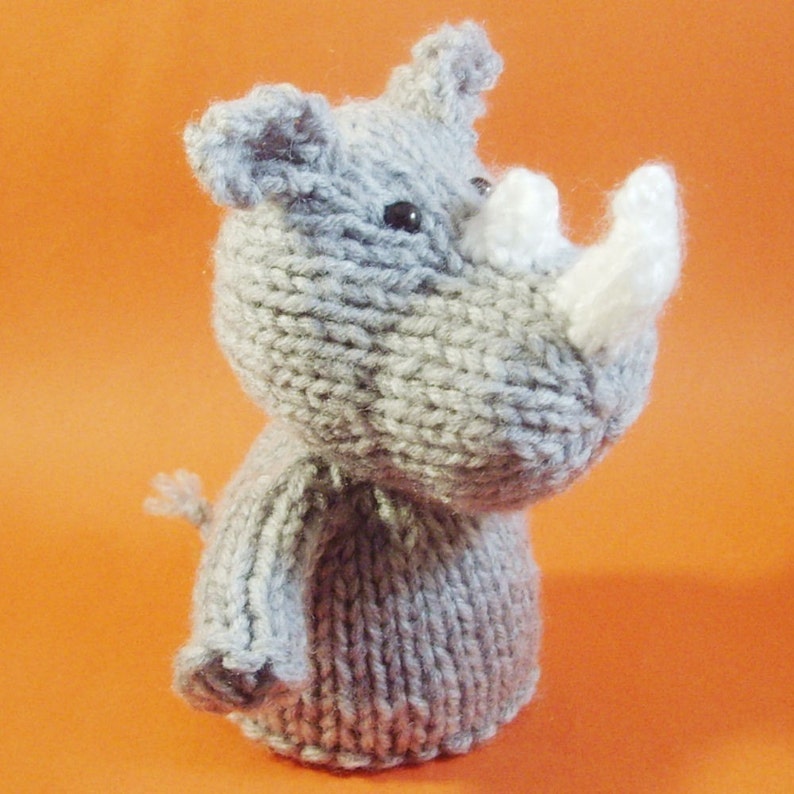 Rhino Toy Knitting Pattern (PDF) - Etsy
