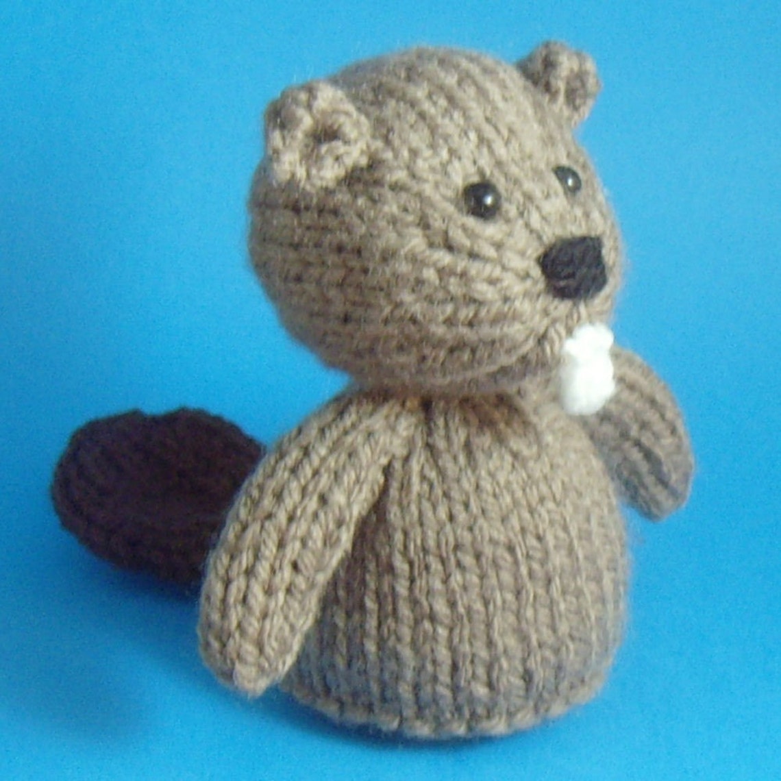 Beaver Toy Knitting Pattern PDF - Etsy