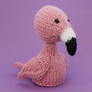 Flamingo Toy Knitting Pattern, With Finger Puppet and Egg Cozy Body, 3 ...