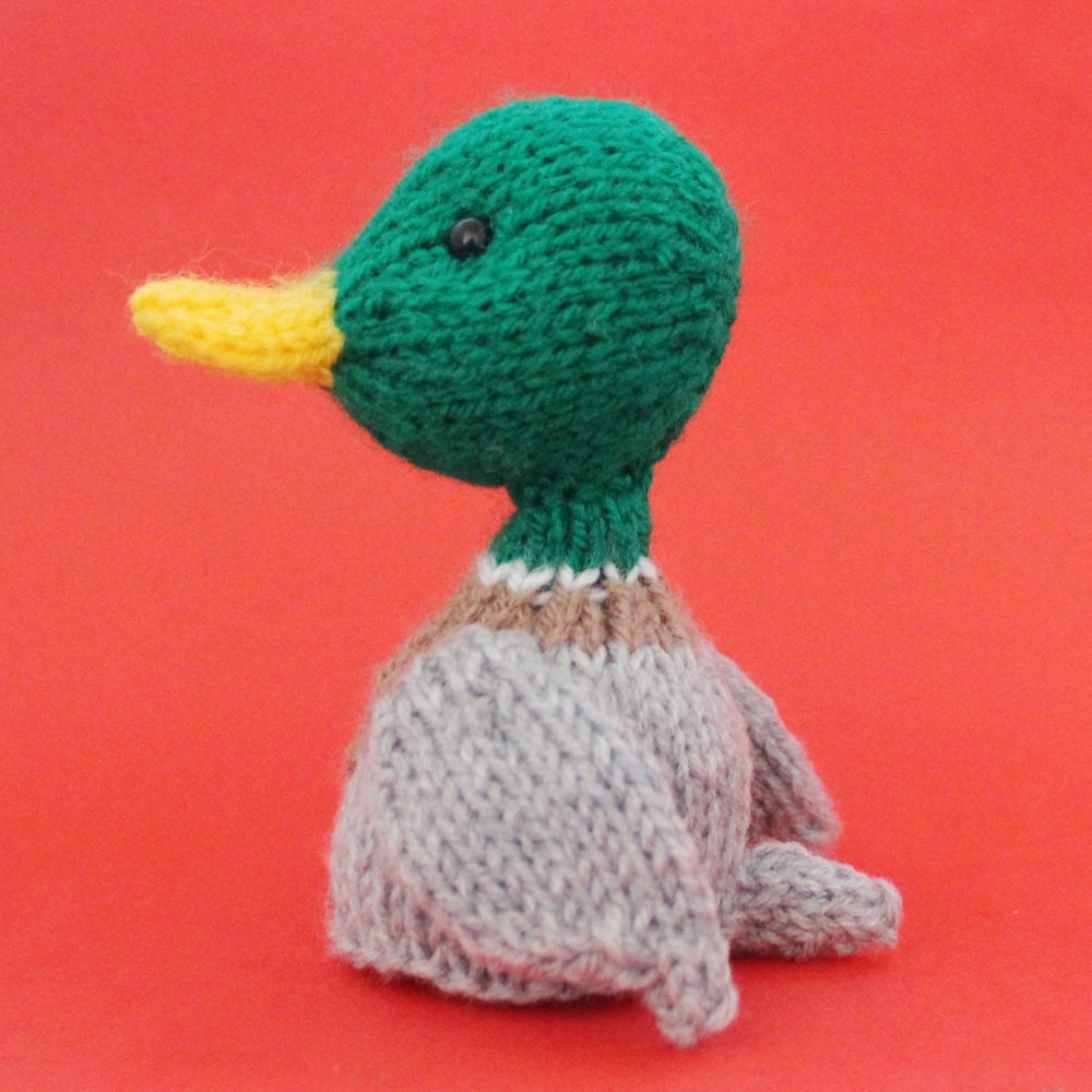 Duck Toy Knitting Pattern (PDF) Toy, Egg Cozy & Finger Puppet ...