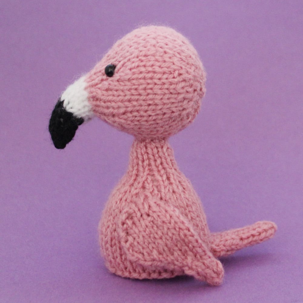 Flamingo Toy Knitting Pattern, With Finger Puppet and Egg Cozy Body, 3 ...
