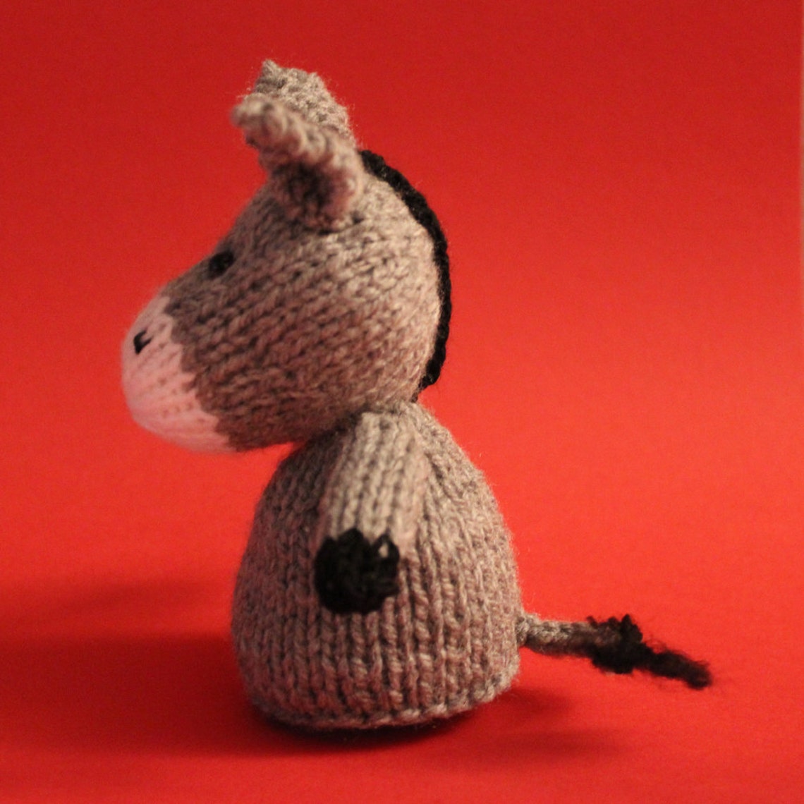 Donkey Toy Knitting Pattern - Instant Download - Digital PDF - Beginner ...
