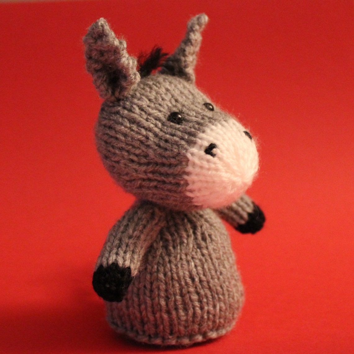 Donkey Toy Knitting Pattern - Instant Download - Digital PDF - Beginner ...
