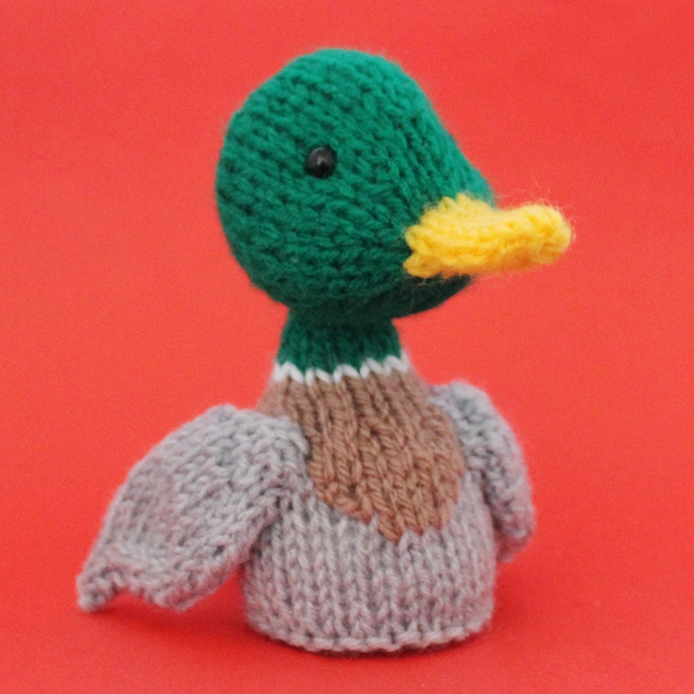 Duck Toy Knitting Pattern PDF Toy Egg Cozy & Finger Puppet - Etsy UK