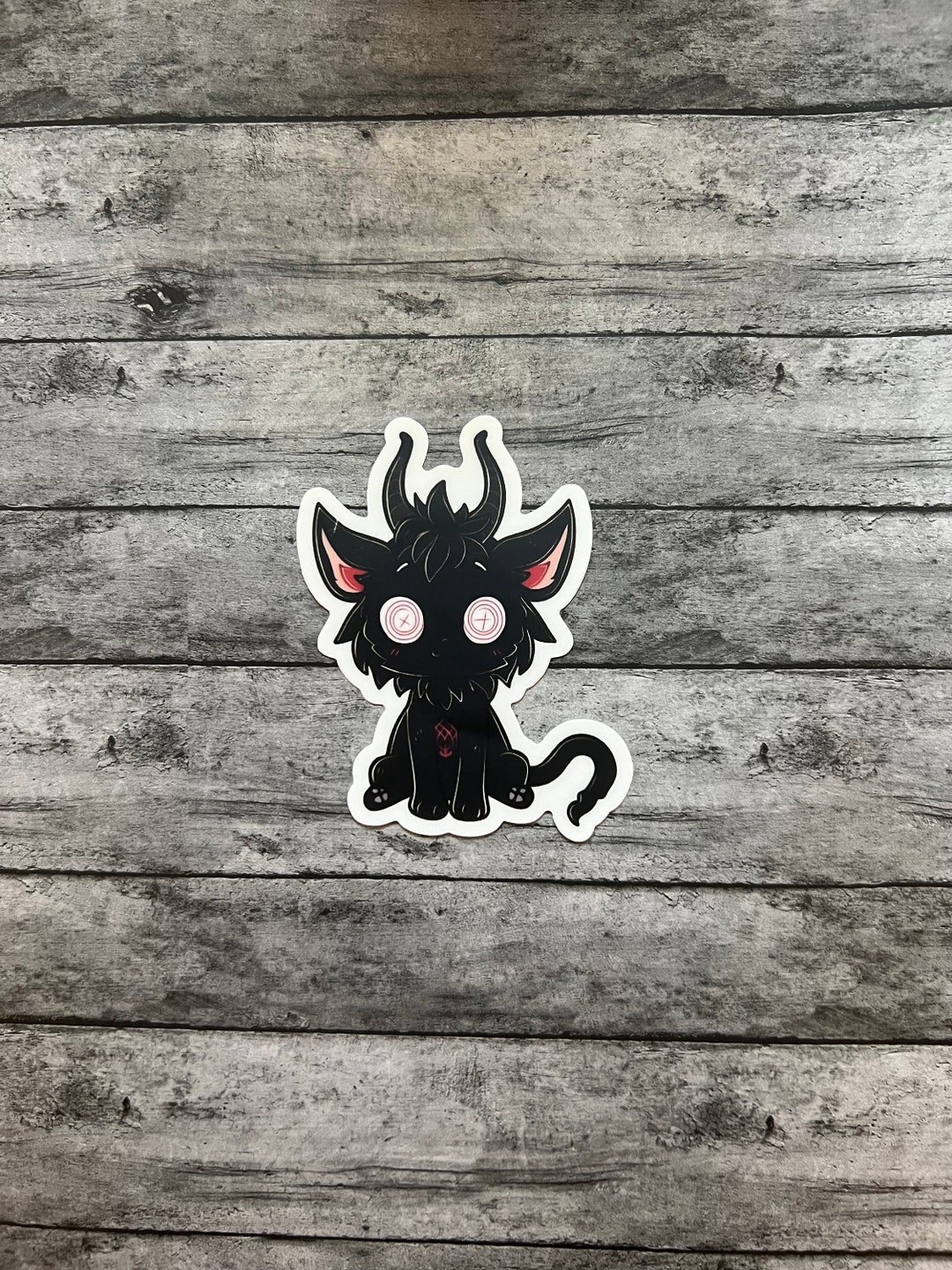 Cute Goat Character Baphomet Die Cut Sticker - Etsy