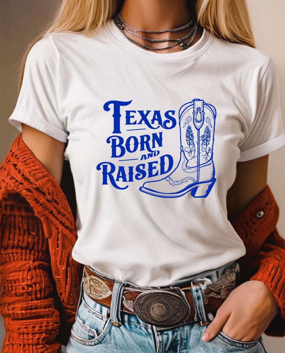 Texas Born and Raised PNG, Boots and Bluebonnets, Instant Texas ...