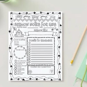 New Sermon Notes for Kids at Church 2025, Church Activity Sheet for ...
