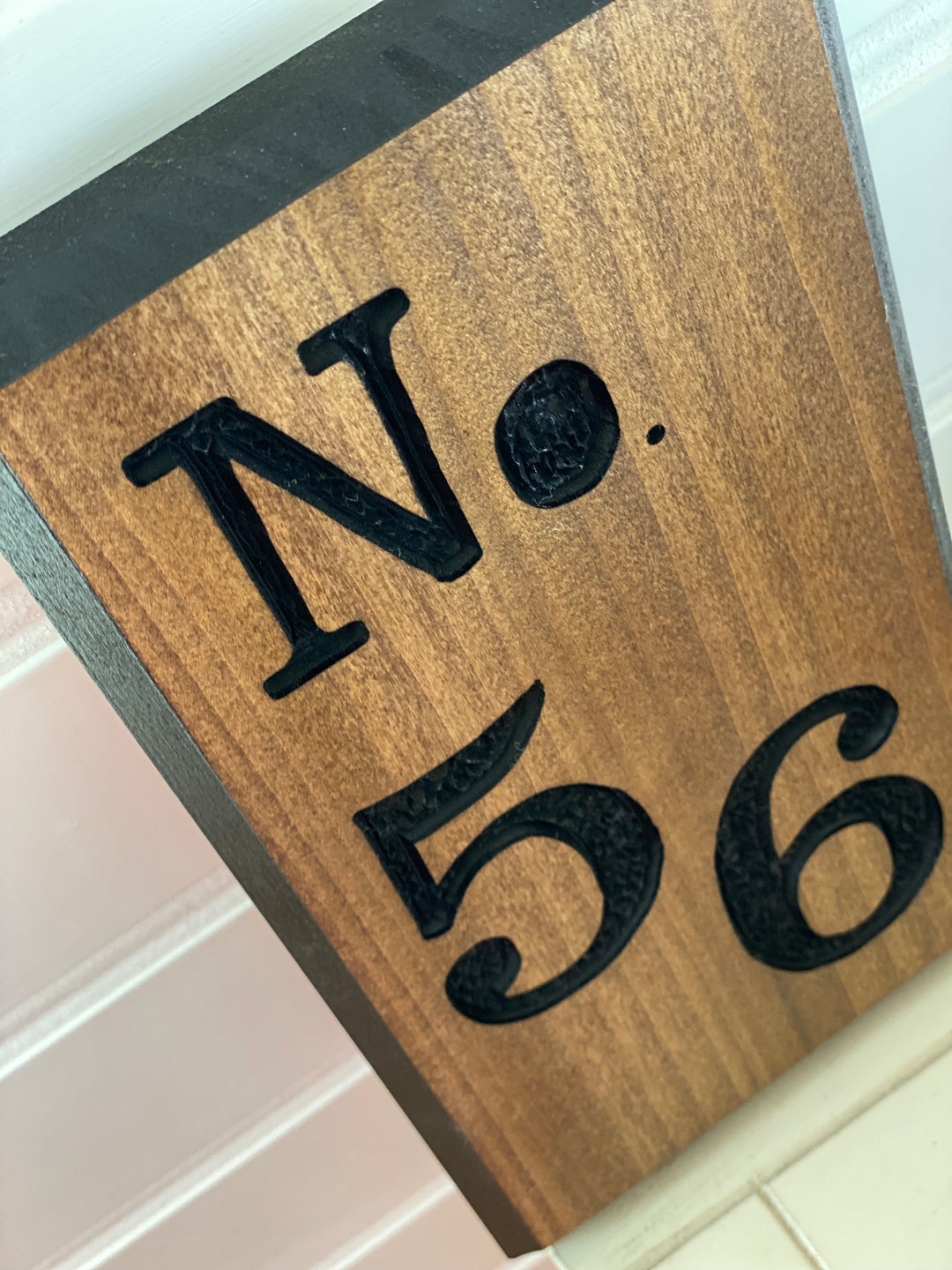 Custom Hand Carved House Number Sign - Etsy