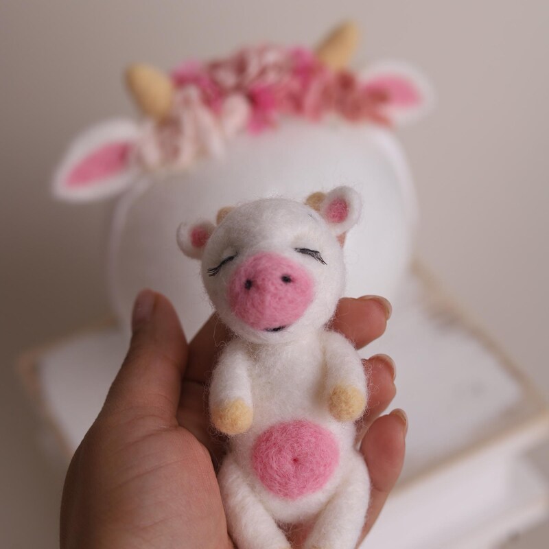 Needle Felted Cow - Etsy