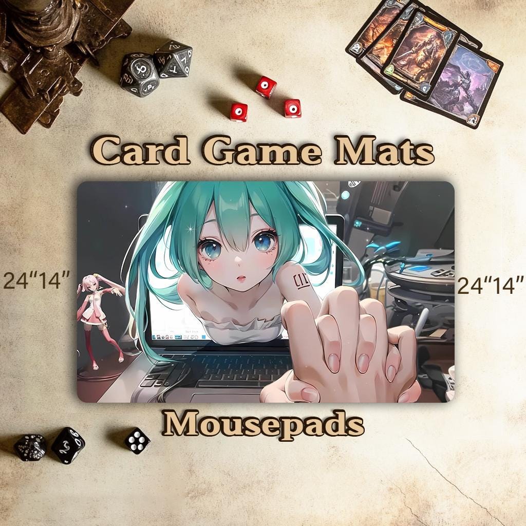 Hatsune Miku Manga Mousepad & Playmat | Card Playmat-mtg | Blb Gaming ...
