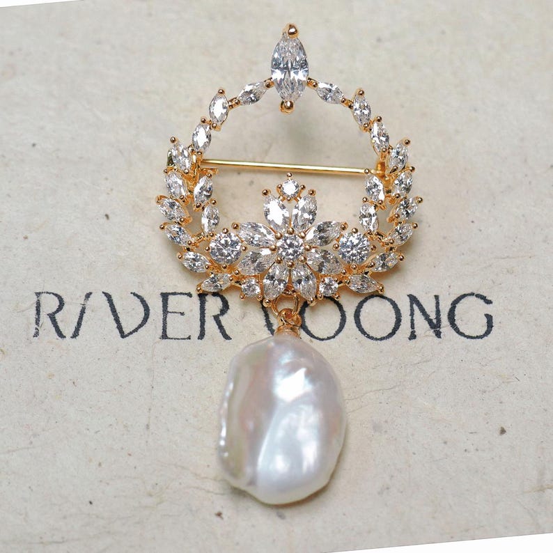Large Freshwater Pearl Brooches for Women·elegant Pearl Sweater Brooch ...