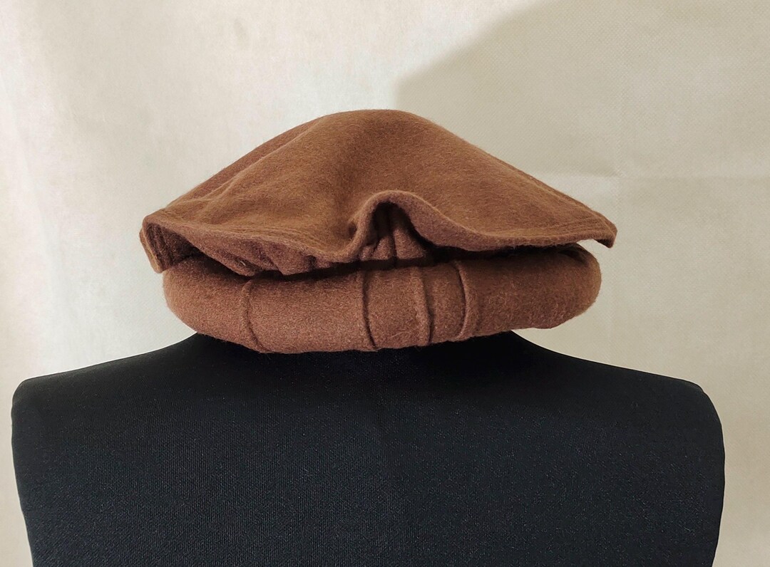 Pakol Cap With Lines Handmade Afghani Hat Wool Kausia Hat Chitrali Topi ...