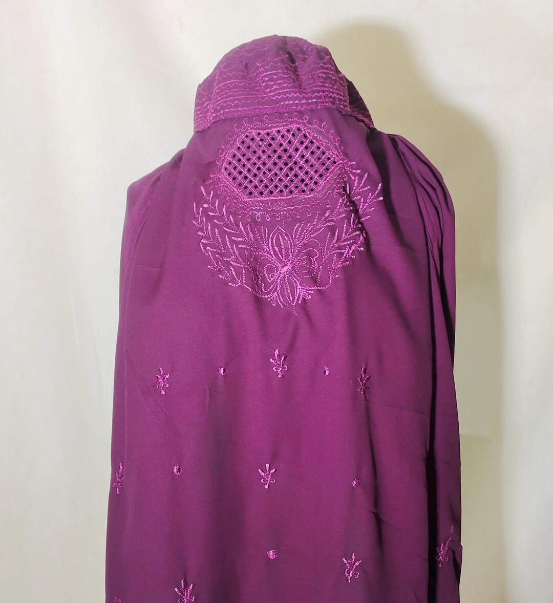 Purple Afghan Abaya Veils Muslim Scarf Women Burqa Abaya Islamic Kaftan ...