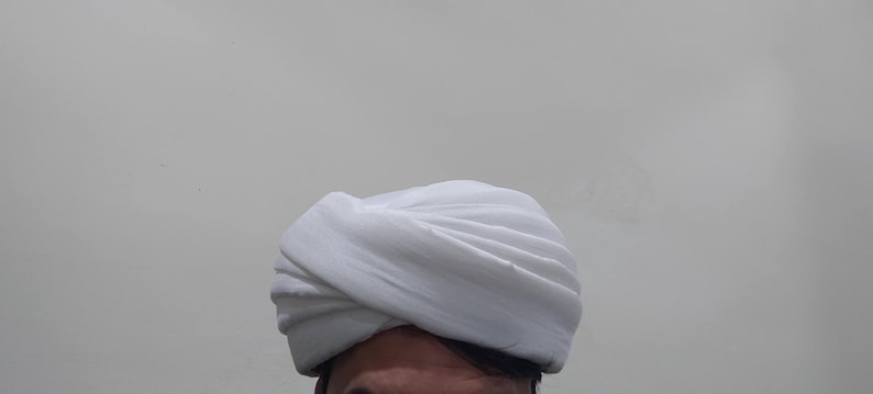 White Cotton Sufi Turban - Ready Made Imama Pagri (15 Feet) - Etsy Israel