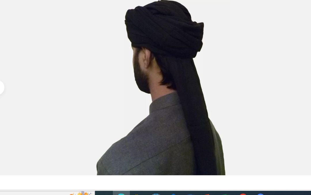 Black Cotton Sufi Turban - 15 Ft Pagri Cloth - Etsy