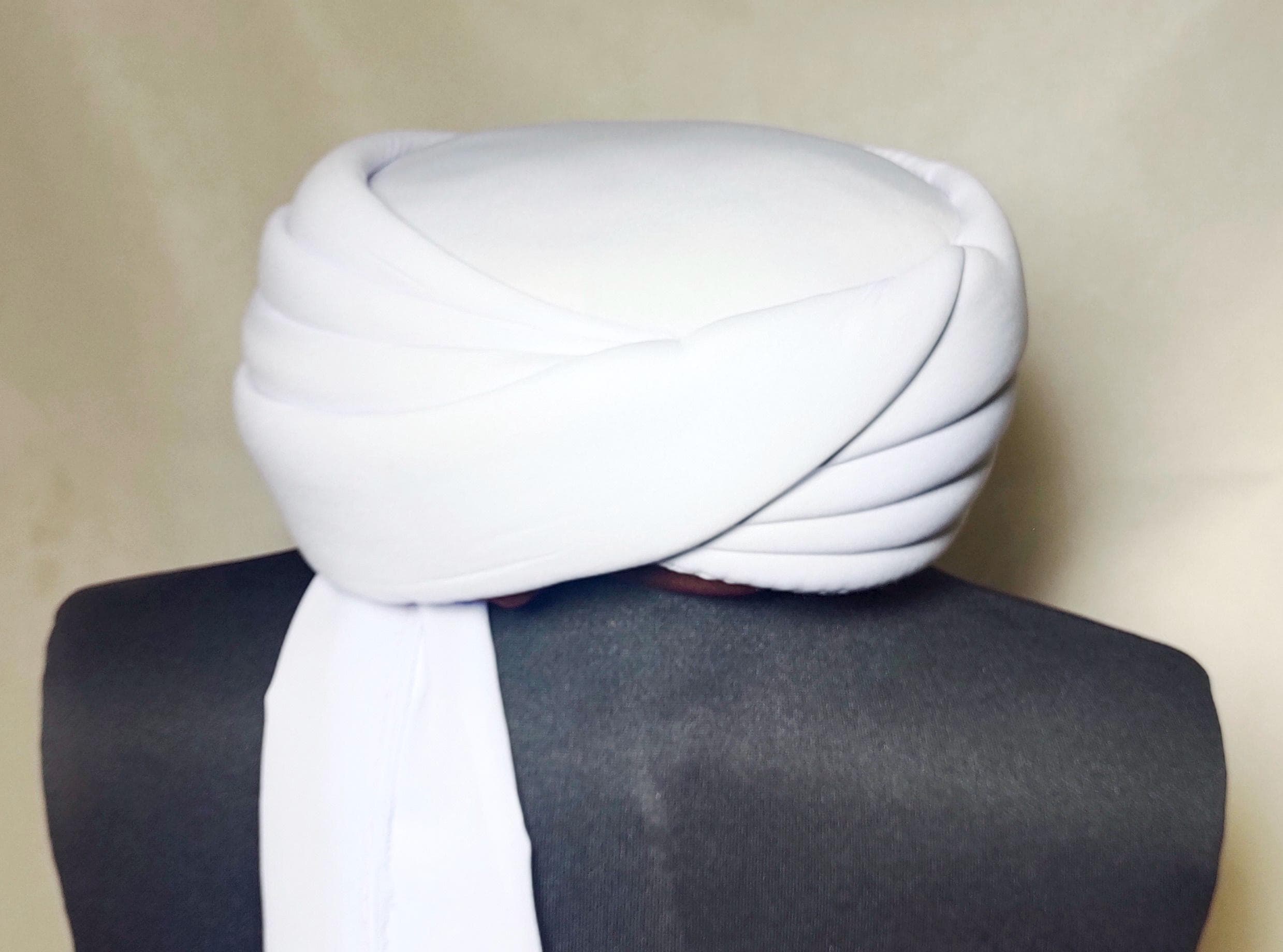 Ready Made White Color Imama Shareef Madrassa Sharif Sufi Turban Pagri ...