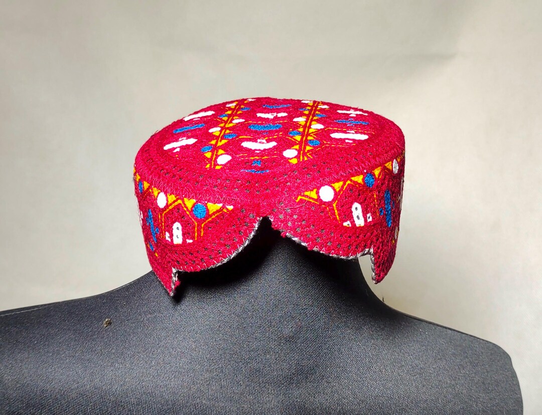 Adult Sindhi Cap 53 Cm Sindhi Hat Sindhi Topi Hat Handmade Balochi ...