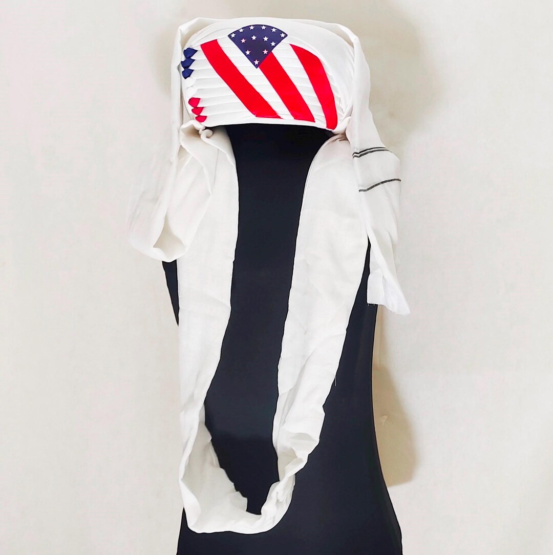 US Flag Turban Pagri in Balochi Style Ready Made Balochi Turban Pashtun ...