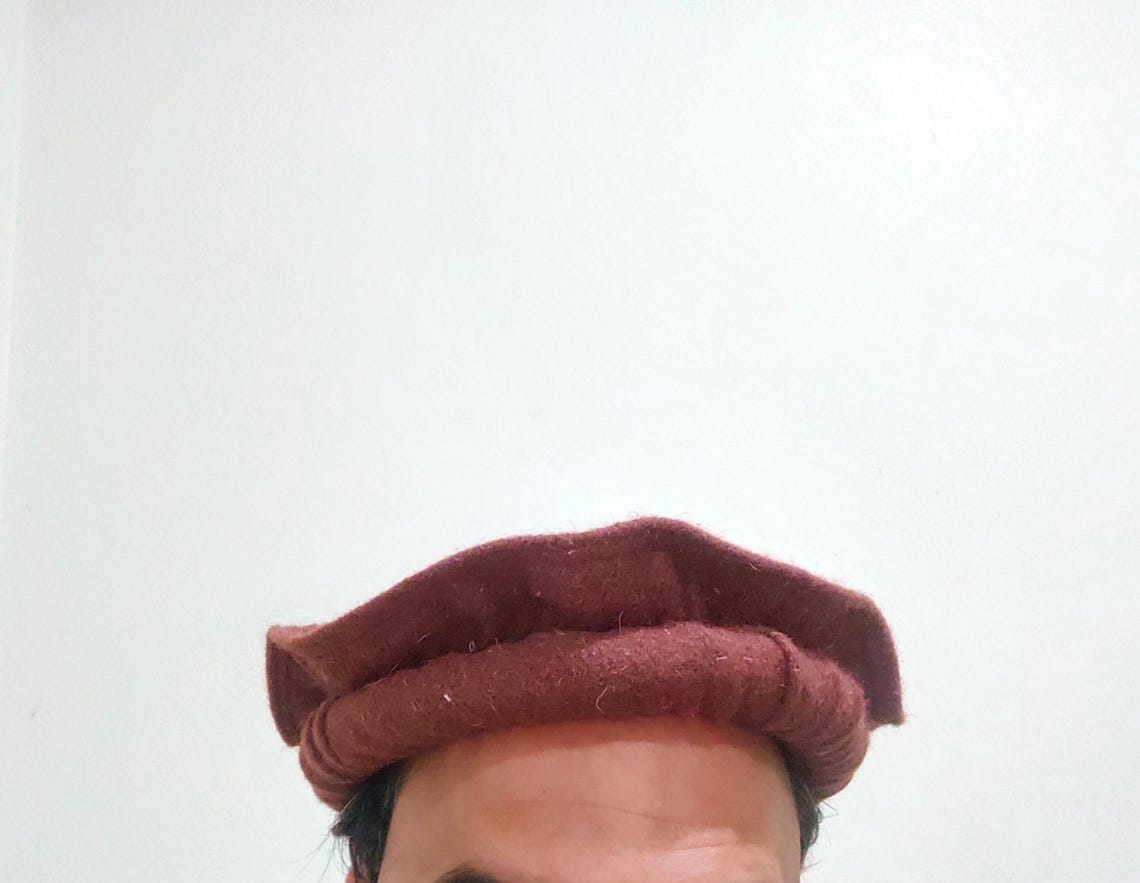 Brown Pakol Cap Pakol Hat With Feather Afghan Topi Chitrali Pakul Wool ...