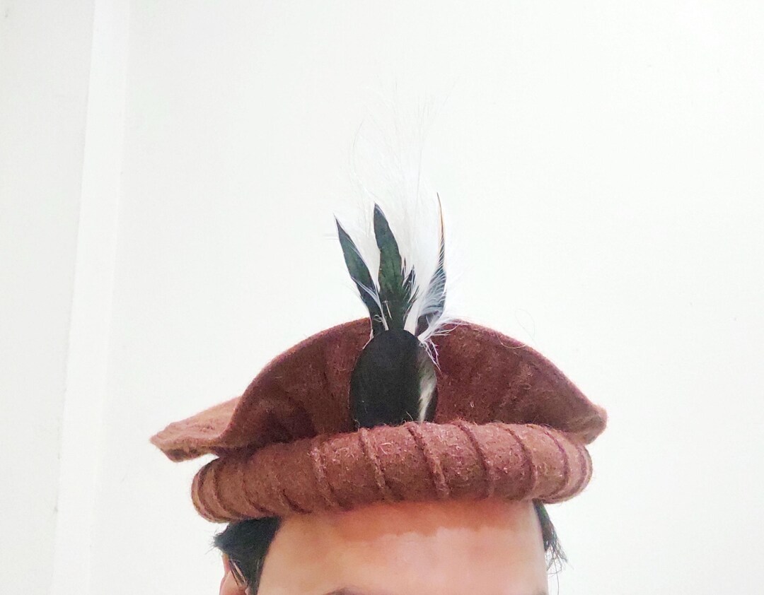 Brown Pakol Cap Pakol Hat With Feather Afghan Topi Chitrali Pakul Wool ...