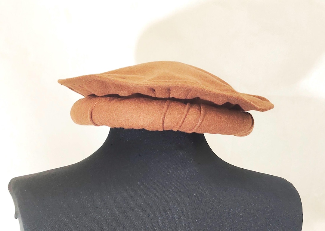 Brown Pakol Cap Pakol Hat Pakul Cap Pakul Hat Afghani Hat Wool Kausia ...