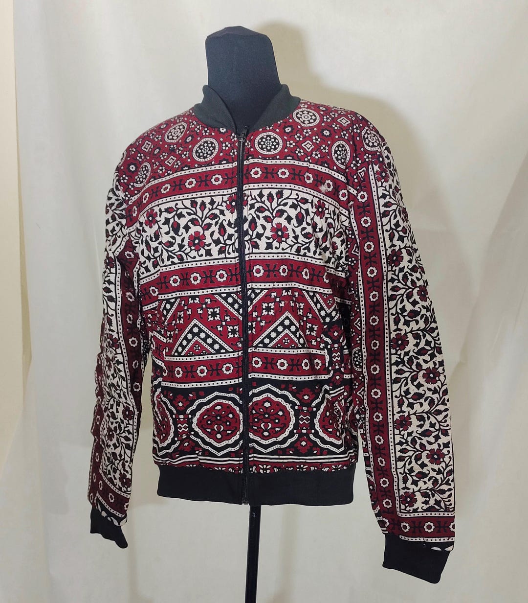 Sindhi Ajrak Jacket: Women's Patterned Coat - Etsy