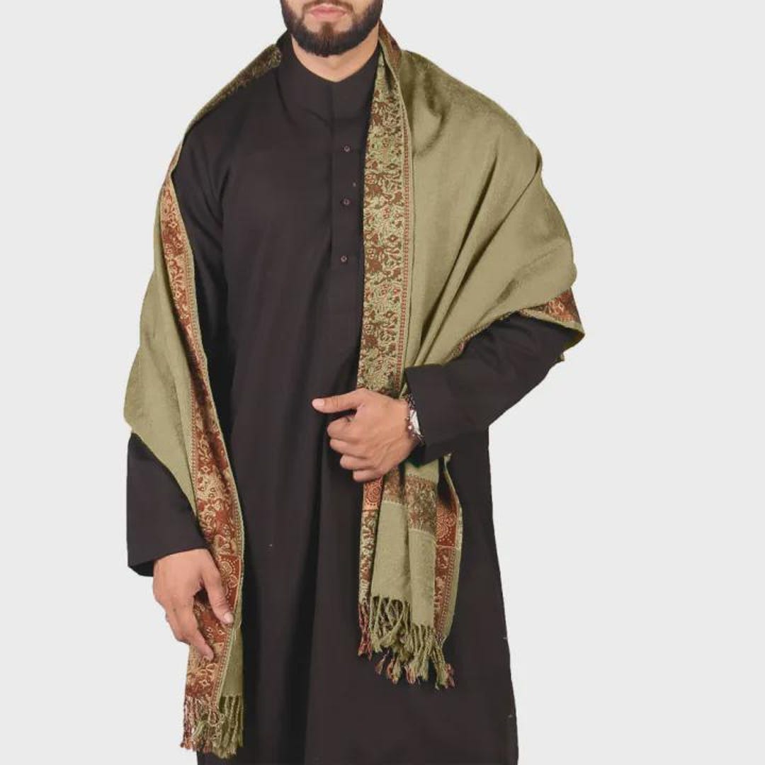 Khaki Color Muffler Shawl for Men and Women Weddings Shadi Mehandi ...
