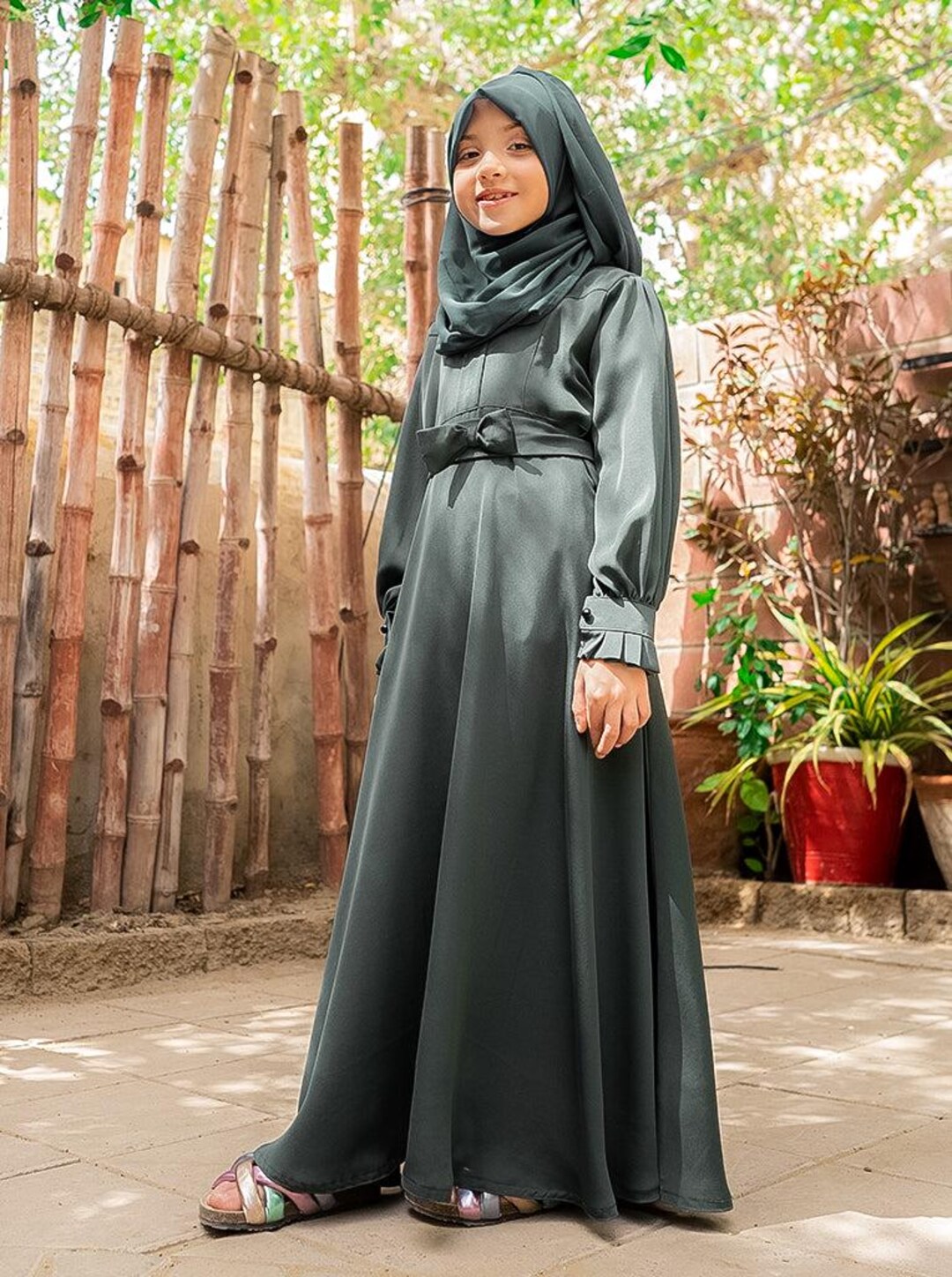 Girls Kids Prayer Dress Hijab Children Baby Hijab Kid Jilbab Muslim ...