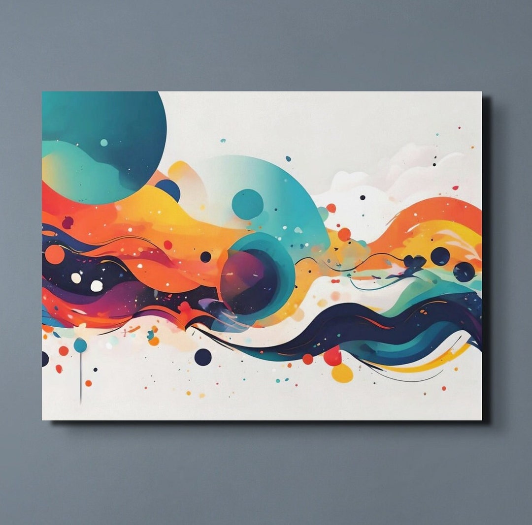 Abstract Universe Temporal Loom Oceans of Color Digital Wall Art ...