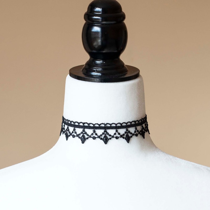 Black Choker Necklace - Etsy