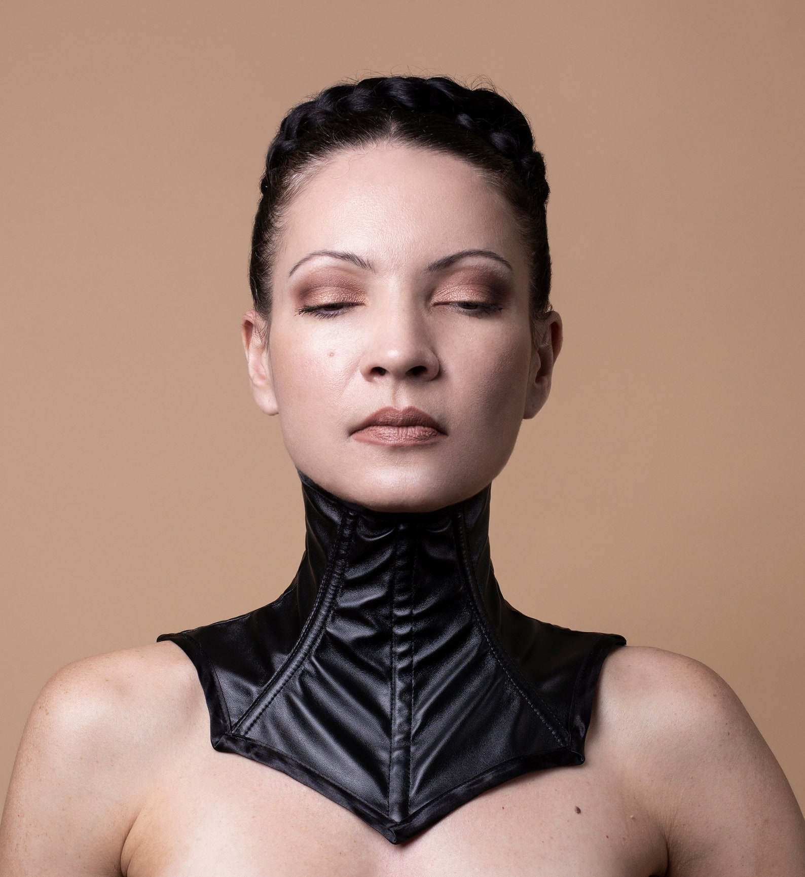 Black Faux Leather or PVC Neck Corset/choker | Etsy