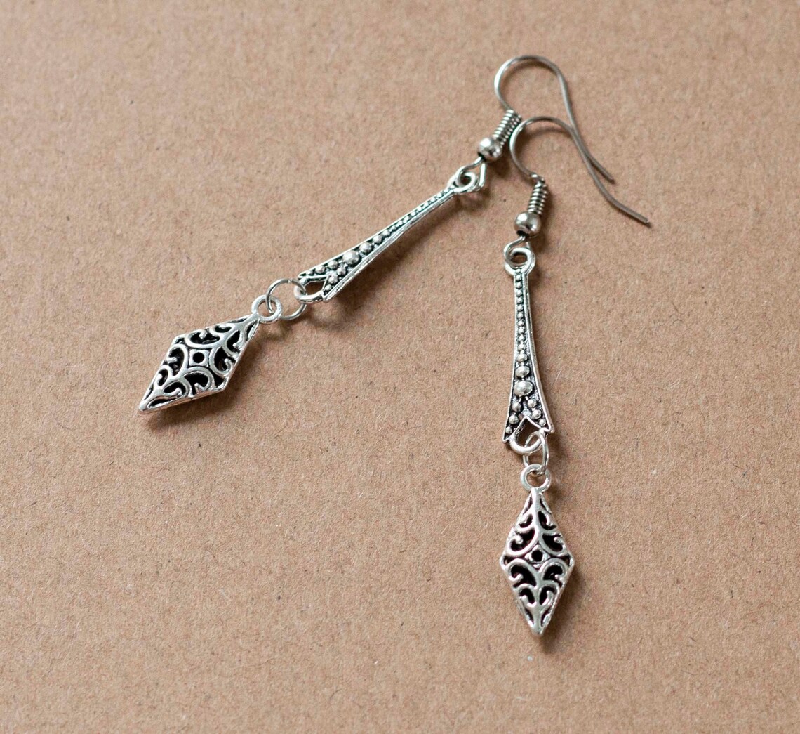Long Viking Earrings-medieval Earrings for Women-nordic Jewelry - Etsy