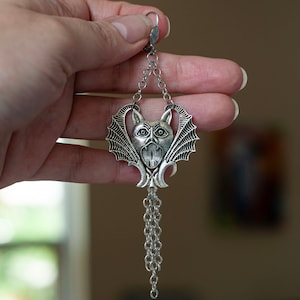 Gargoyle Dangle Earrings With Chains-gothic Jewelry-halloween ...