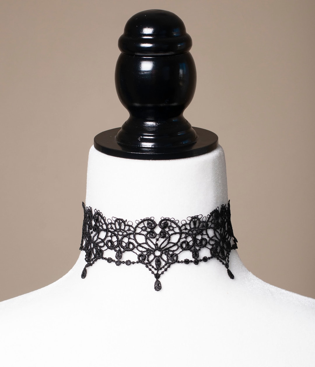 Black Lace Choker Victorian Gothic Necklace - Etsy