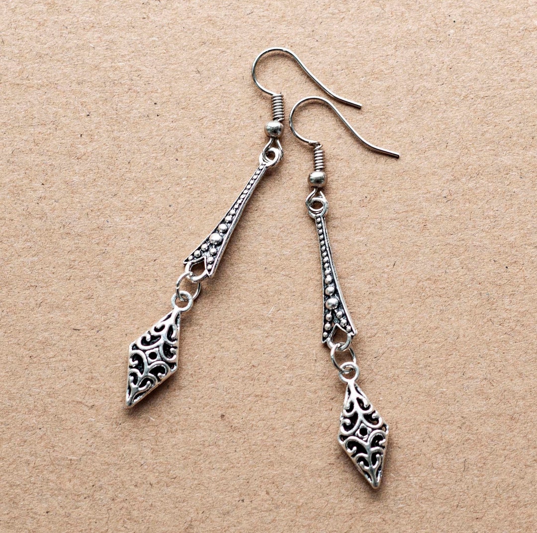 Long Viking Earrings-medieval Earrings for Women-nordic Jewelry - Etsy