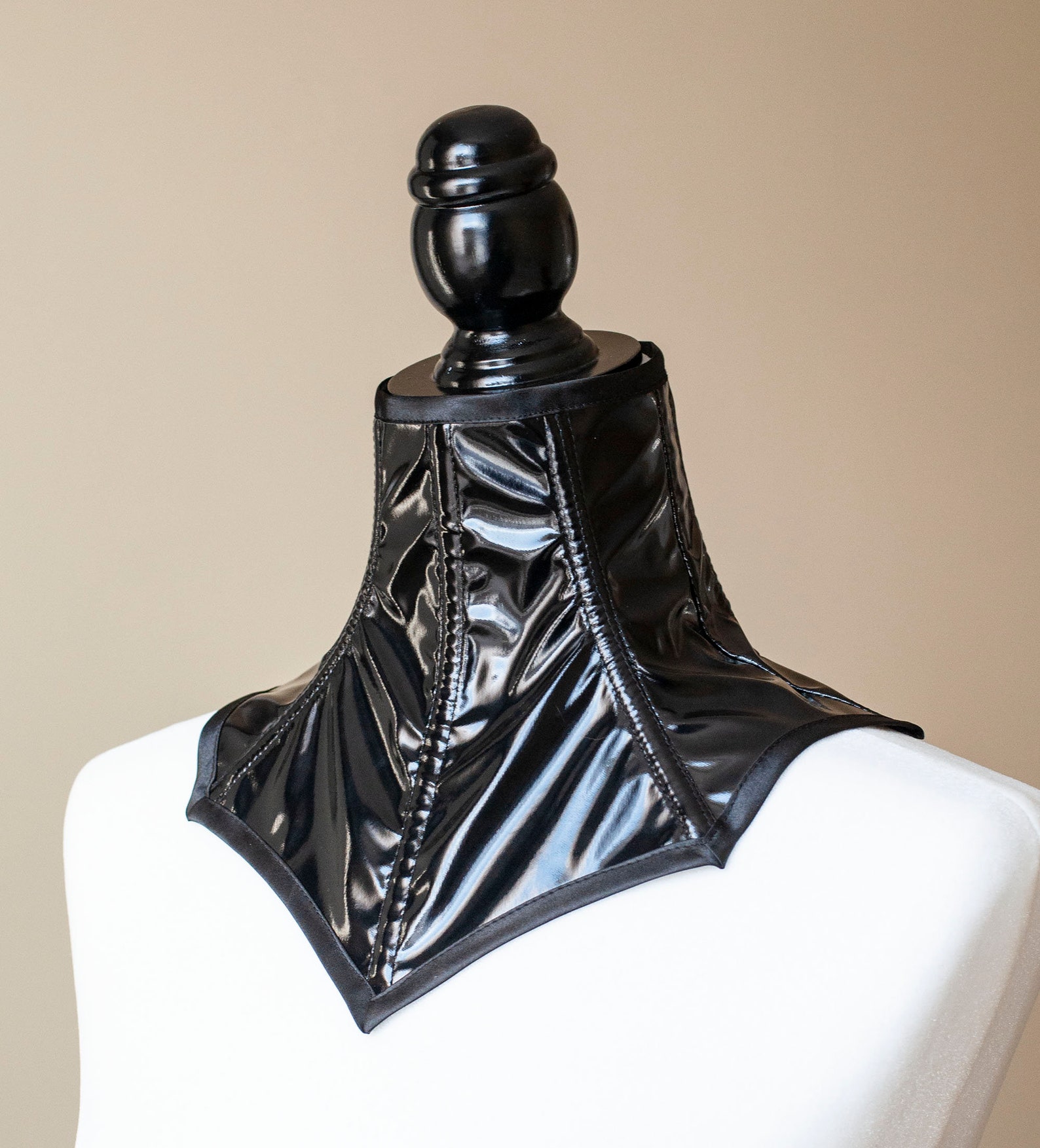 Black Faux Leather or PVC Neck Corset/choker | Etsy