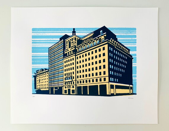 Security Building AP Screenprint | Etsy