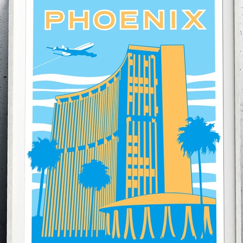 Phoenix Arizona Art Travel Poster America Print Home Decor - Etsy