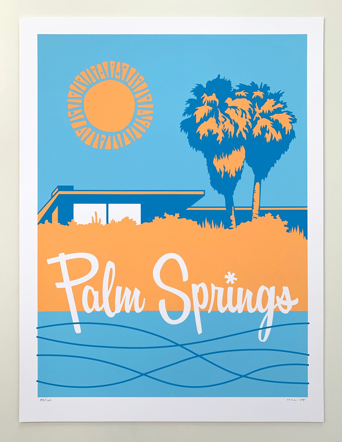 Palm Springs Travel Poster Screenprint - Etsy